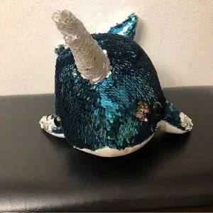 Goffa | Toys | Goffa Sequin Unicorn Whale Turquoise Silver 5 Stuffed ...
